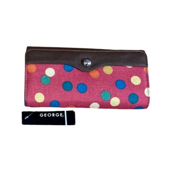 George | Bags | New With Tag George Polka Dot Wallet | Poshmark